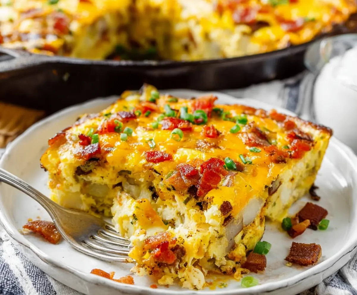 Easy Bacon Potato Egg Casserole